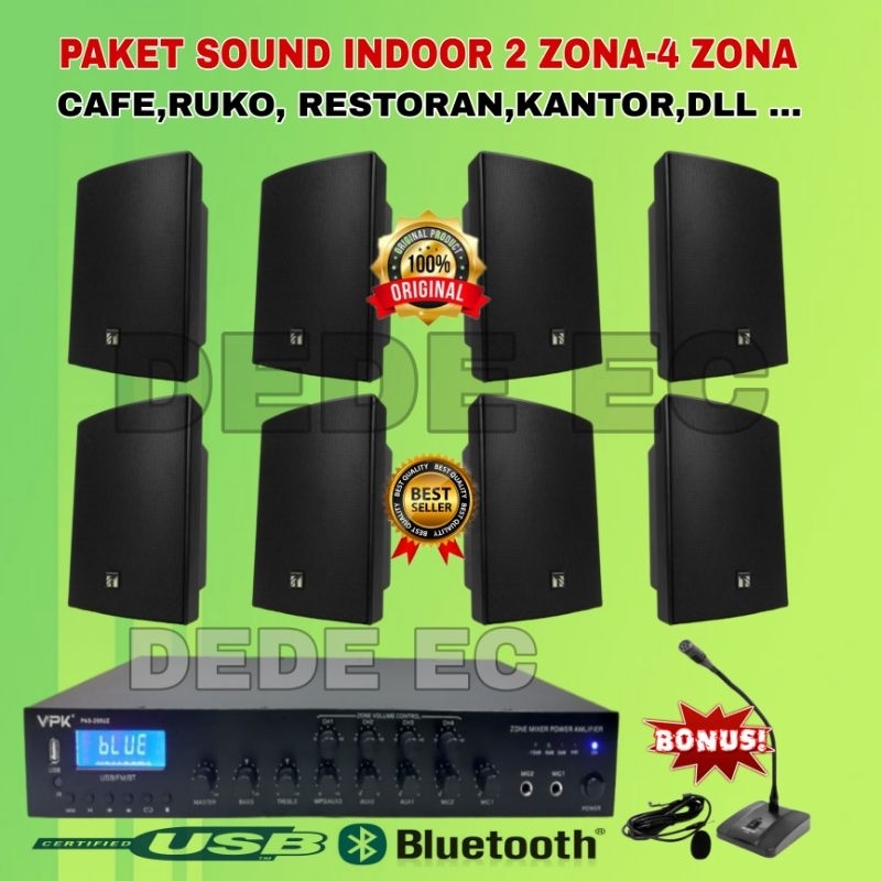 Jual Paket Sound Speaker Indoor Toa 2-4 Zona Cafe kantor Ruko ...
