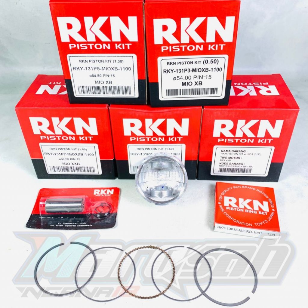 Jual PISTON KIT MIO XXB DOME DOUBLE XB BIG BORE UP RIK RKN RIKEN PEN 15 ...