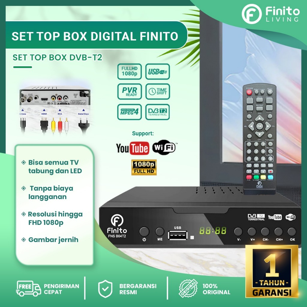 Jual Set Top Box Digital Finito Plat Besi Anti Panas, STB Digital ...