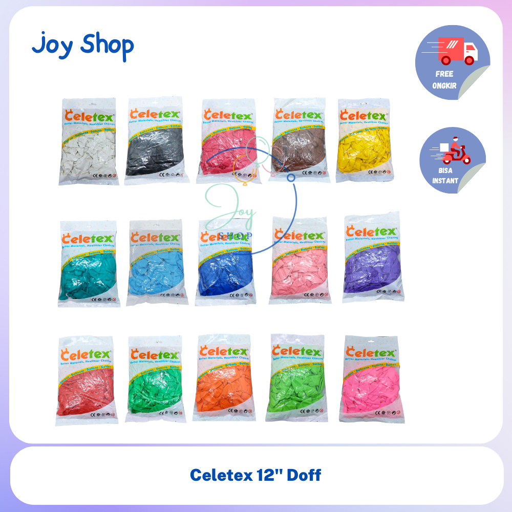 Jual Balon Latex 12 inch Doff Packan isi 100 Celetex | Shopee Indonesia