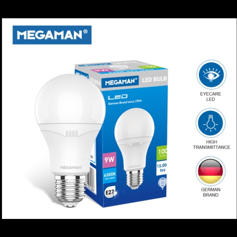 Jual Bohlam Lampu Megaman 9w 9 watt Putih Cool Day Light LED | Shopee Indonesia