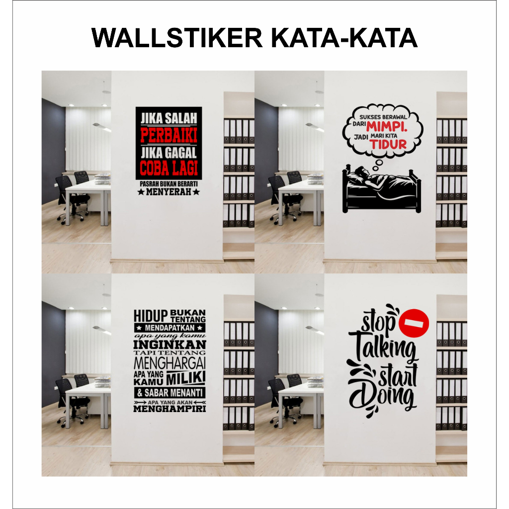 Jual Wall Sticker Kata Kata Mutiara Stiker Dinding Wallsticker Ready ...
