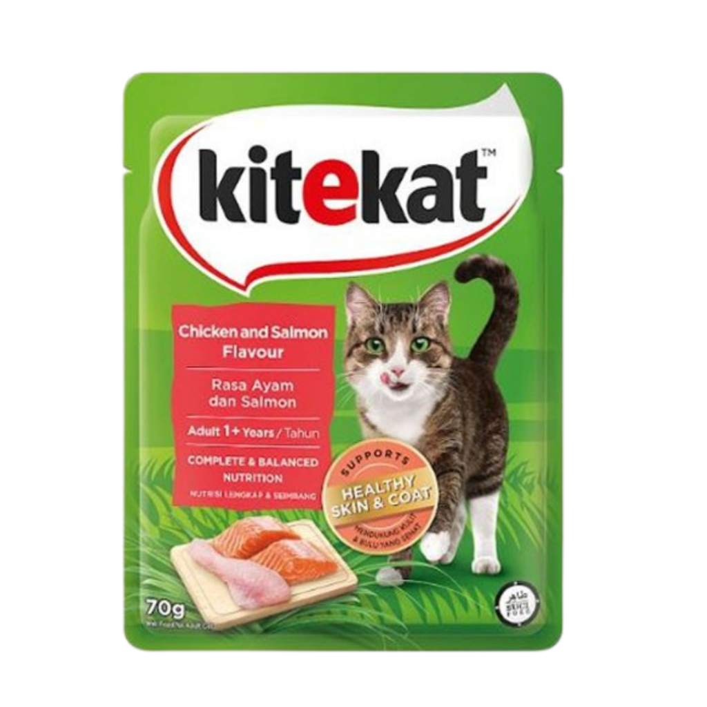 Jual Kitekat Pouch Adult Chicken Salmon 70gr | Shopee Indonesia