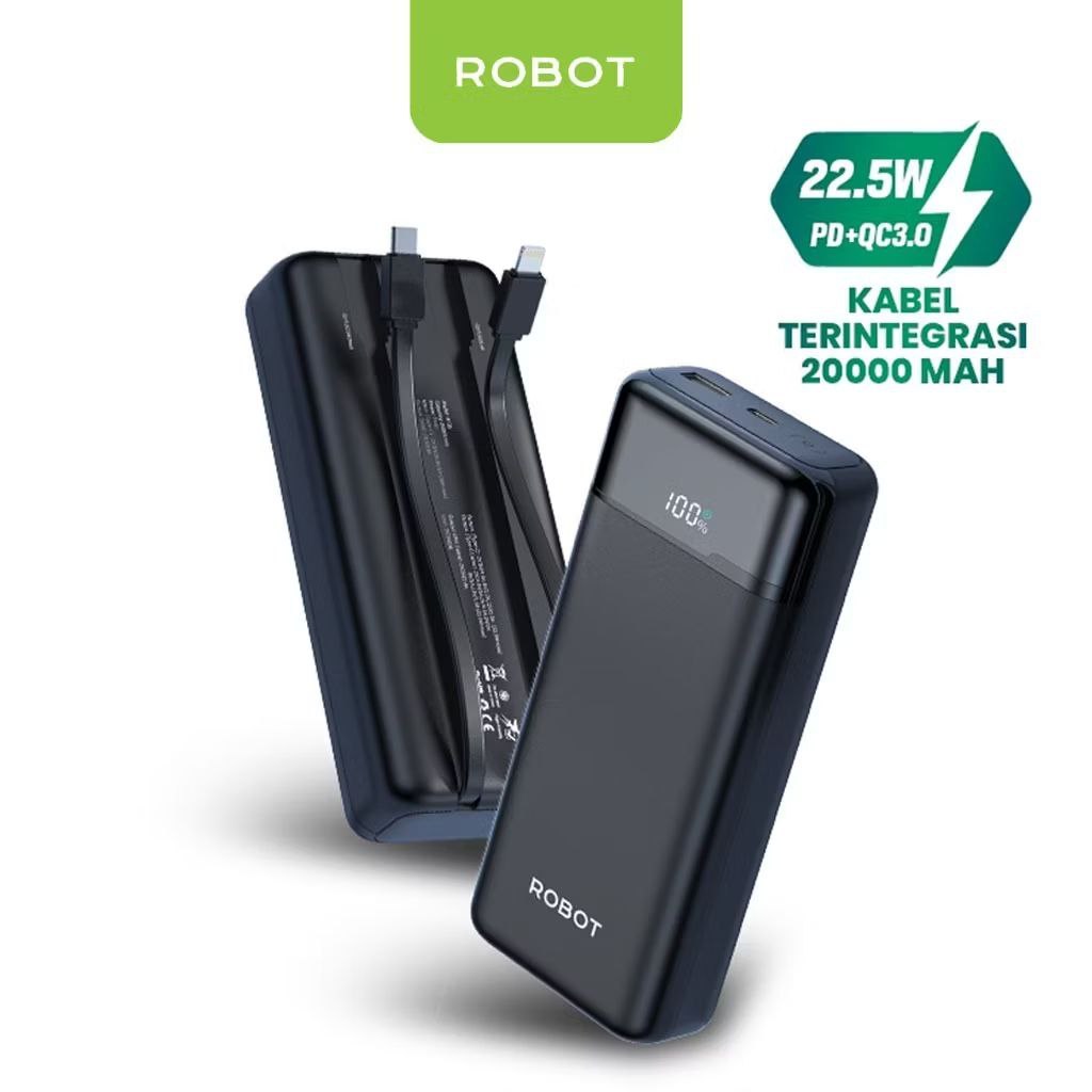 Jual Aa* PowerBank ROBOT 20000mah RT25 (Upgrade dari RT23) Daya 22.5W ...