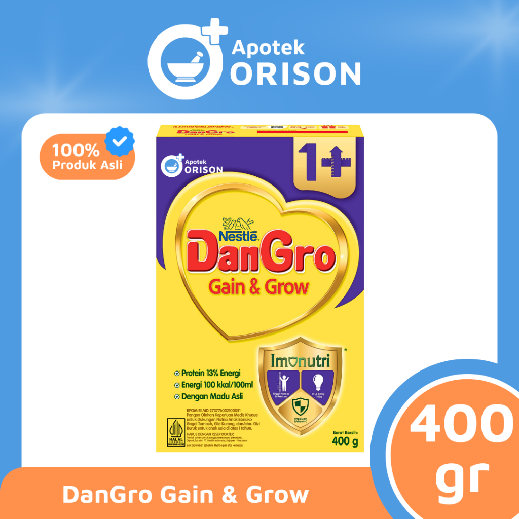 Jual READY Dancow DanGro Gain & Grow 1+ 400gram Rasa Madu Asli | Shopee ...