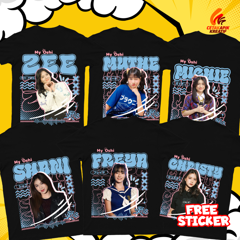 Jual (free sticker + ganci)KAOS JKT48 MY OSHI HAN NEW EDITION - BAJU T ...