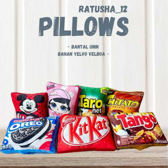 Jual Obral Bantal Snack Bantal Karakter Murah COD Unik Lucu | Shopee ...