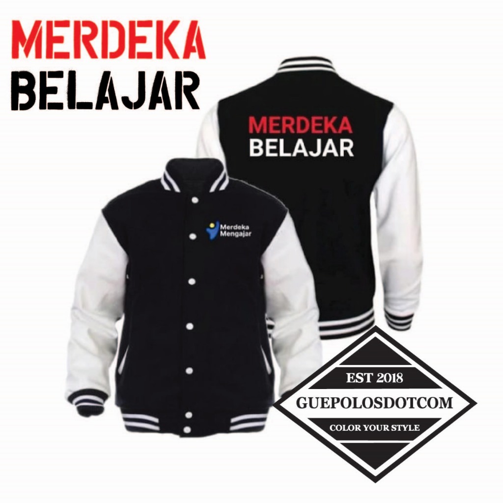 Jual TYPE 02 - JAKET VARSITY KANCING MERDEKA BELAJAR LOGO MERDEKA ...