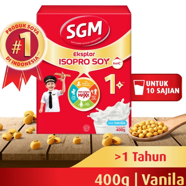 Jual SGM eksplor isopro soy Rasa Vanila 1+ 400g | Shopee Indonesia