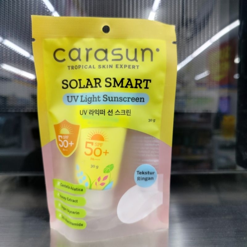 Jual Carasun solar smart UV light sunscreen spf 50 pa+++ 30g ORIGINAL ...
