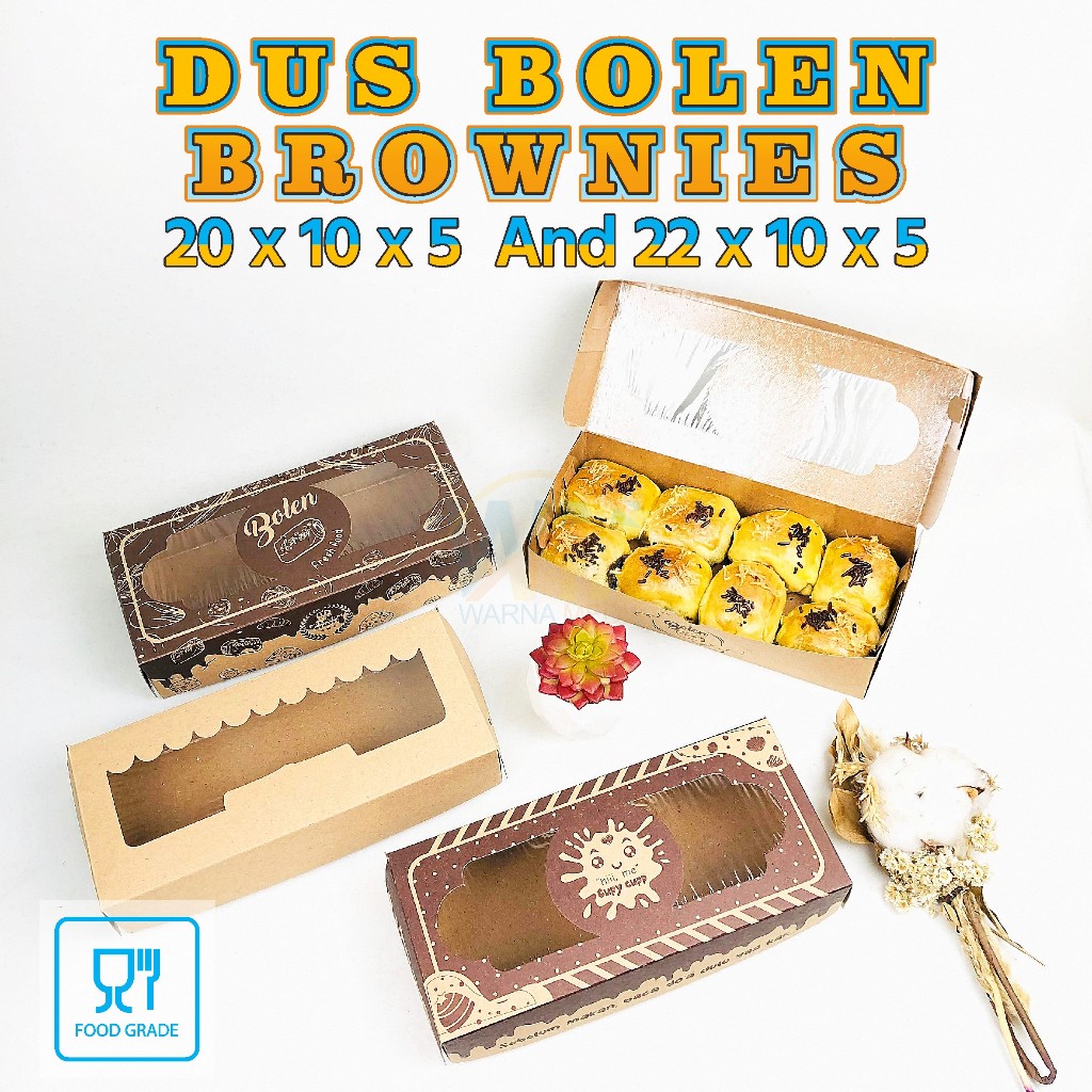 Jual Dus Bolen 22x10x5 / Dus Box Bolen / Kemasan Kue Roti / Box ...