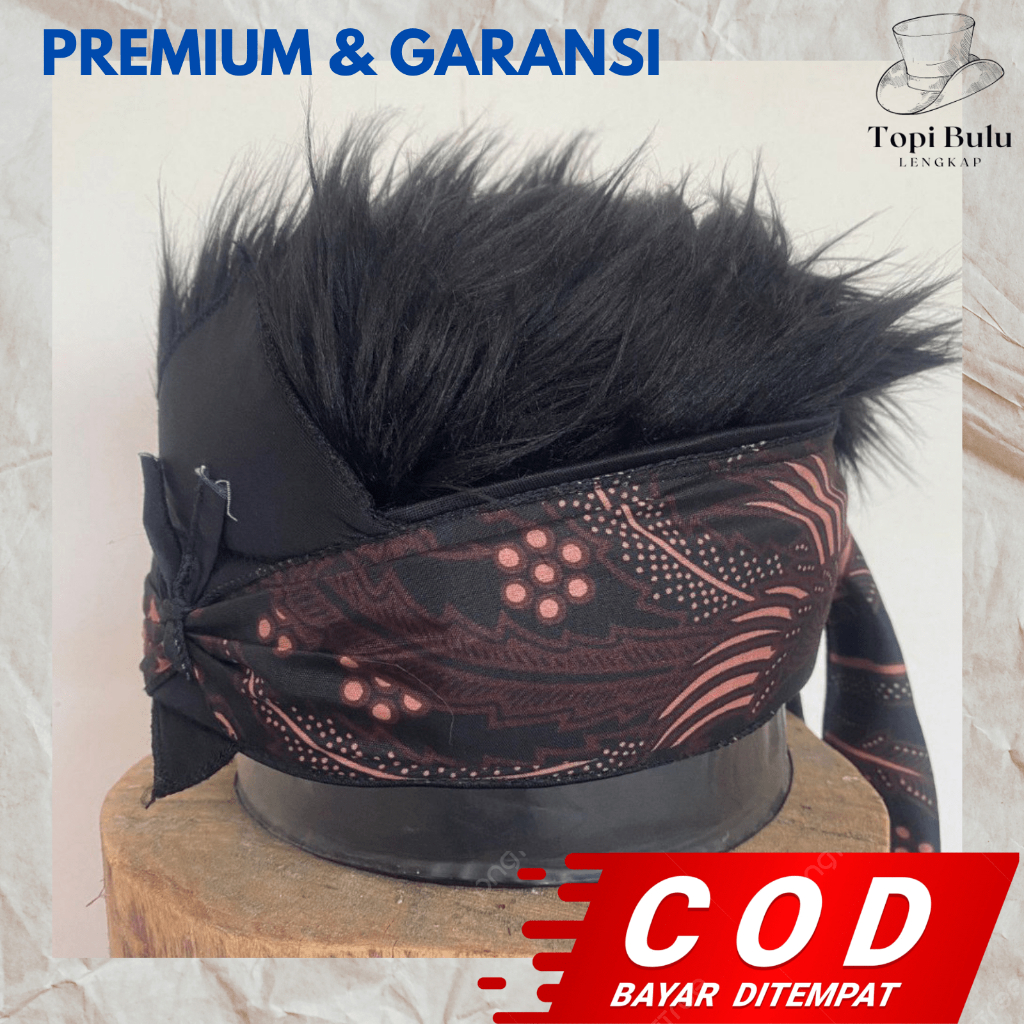 Jual Topi rambut palsu pria premium rambut udeng | Shopee Indonesia