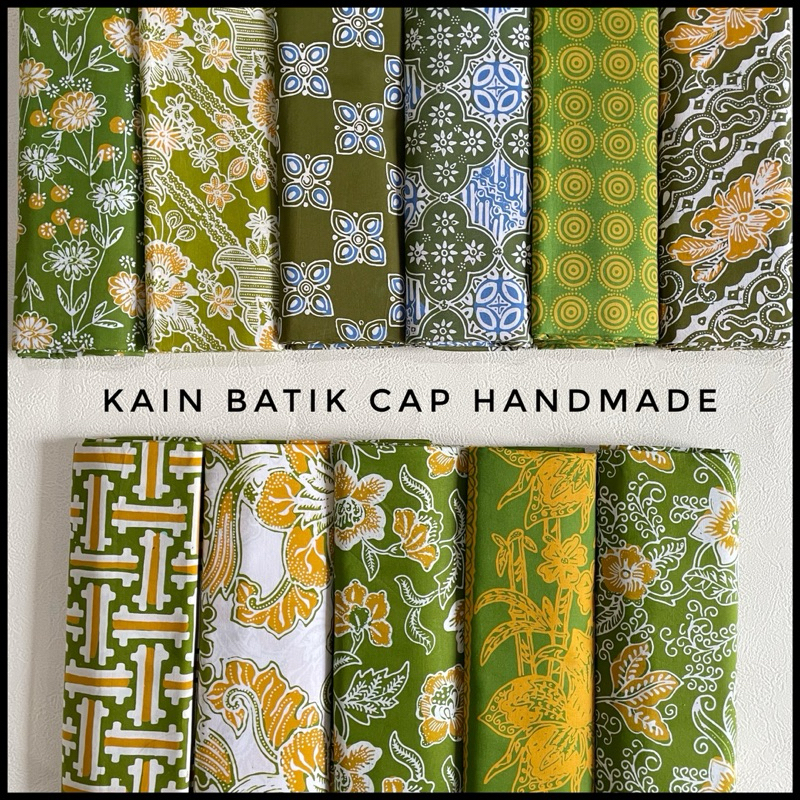 Jual Kain Batik Cap 2 Warna Hijau Bahan Batik Cap Premium | Shopee ...