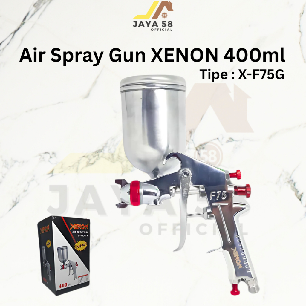 Jual Spray Gun 400ml XENON F 75G Nozzle 1.5mm / Alat Semprot Cat Tabung ...