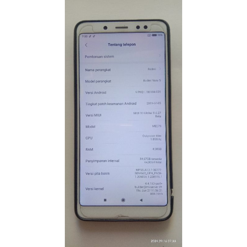 Jual Mesin Redmi Note 5 pro 4/64 ori 100% normal tanpa kendala | Shopee ...