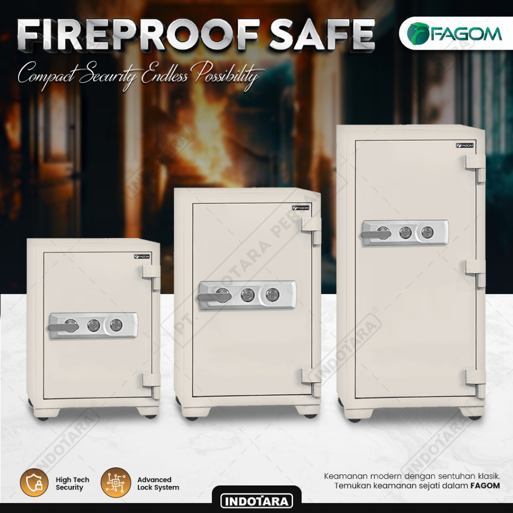 Jual FAGOM Brankas Besi Anti Api Manual - With Double Key Lock 2 ...