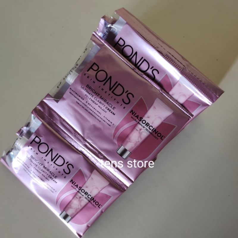 Jual 6 sachet Pond's Bright Miracle Ultimate Clarity Cream | Shopee ...