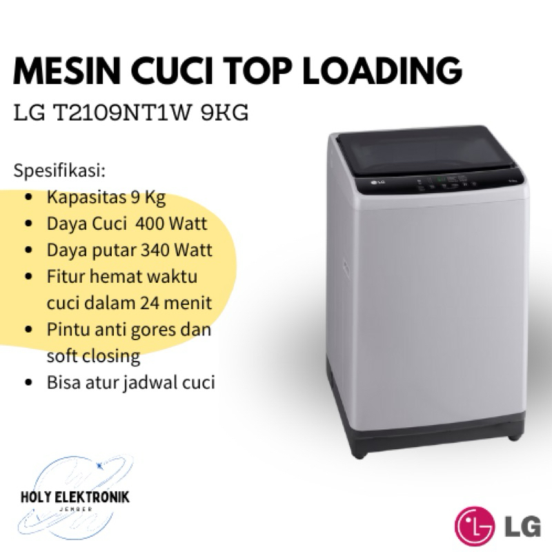 Jual Mesin Cuci Top Loading LG T2109 NT1G NBTM 9KG | Shopee Indonesia