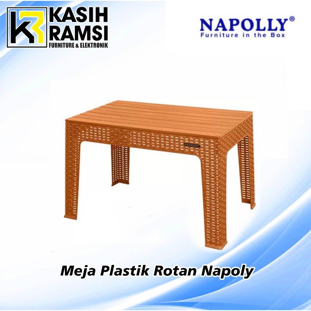 Jual MEJA PLASTIK ROTAN NAPOLY | Shopee Indonesia