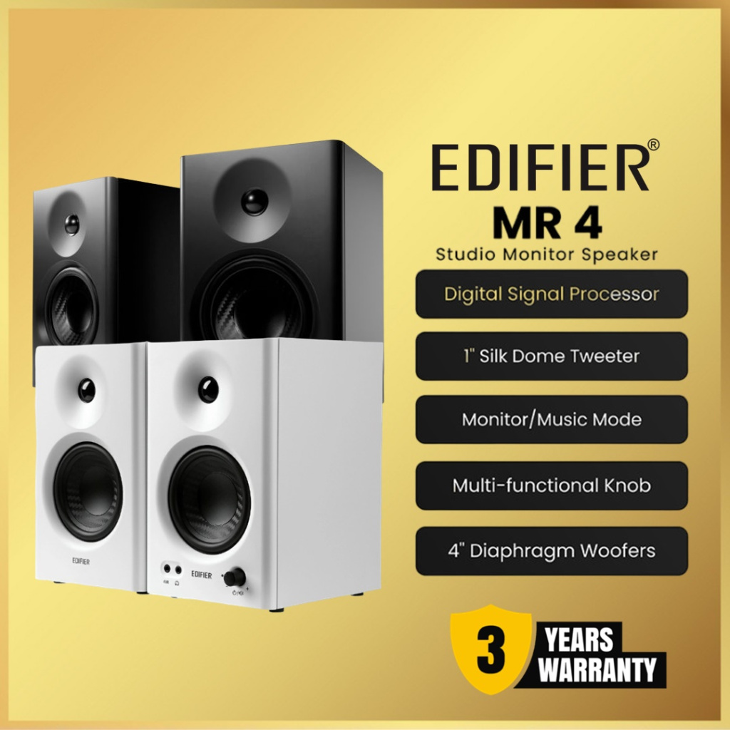 Jual Edifier MR4 MR 4 Powered Studio Monitor Speakers 4" Active Speaker ...