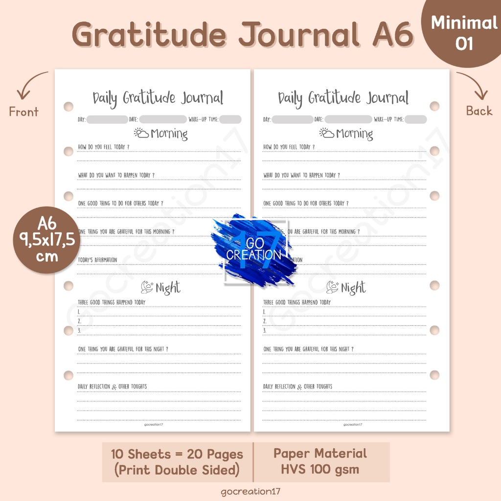 Jual Buku Planner Refill Kertas Isi Binder Gratitude Journal Syukur ...