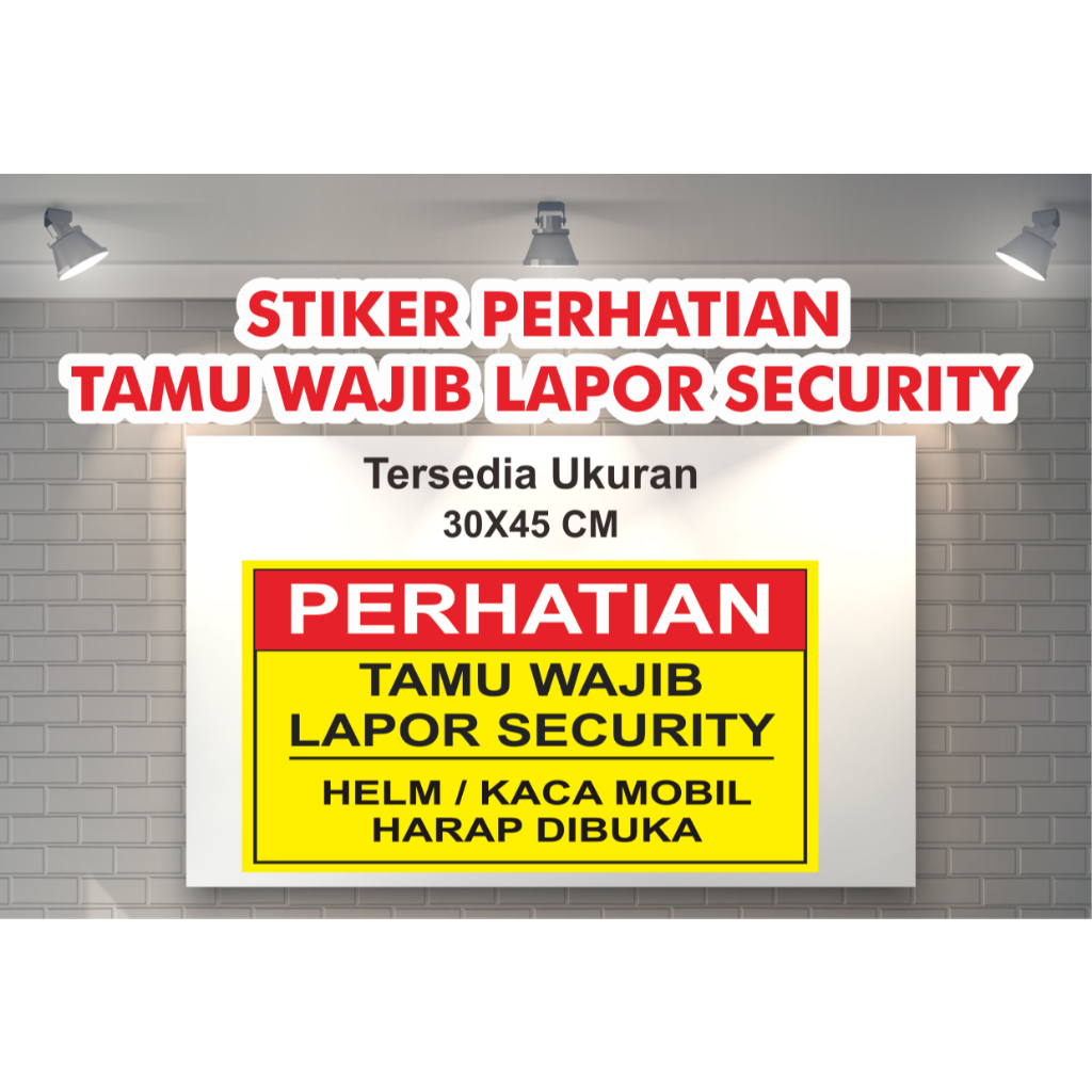 Jual STIKER PERHATIAN TAMU WAJIB LAPOR SECURITY | Shopee Indonesia Jual STIKER PERHATIAN TAMU WAJIB LAPOR SECURITY | Shopee Indonesia