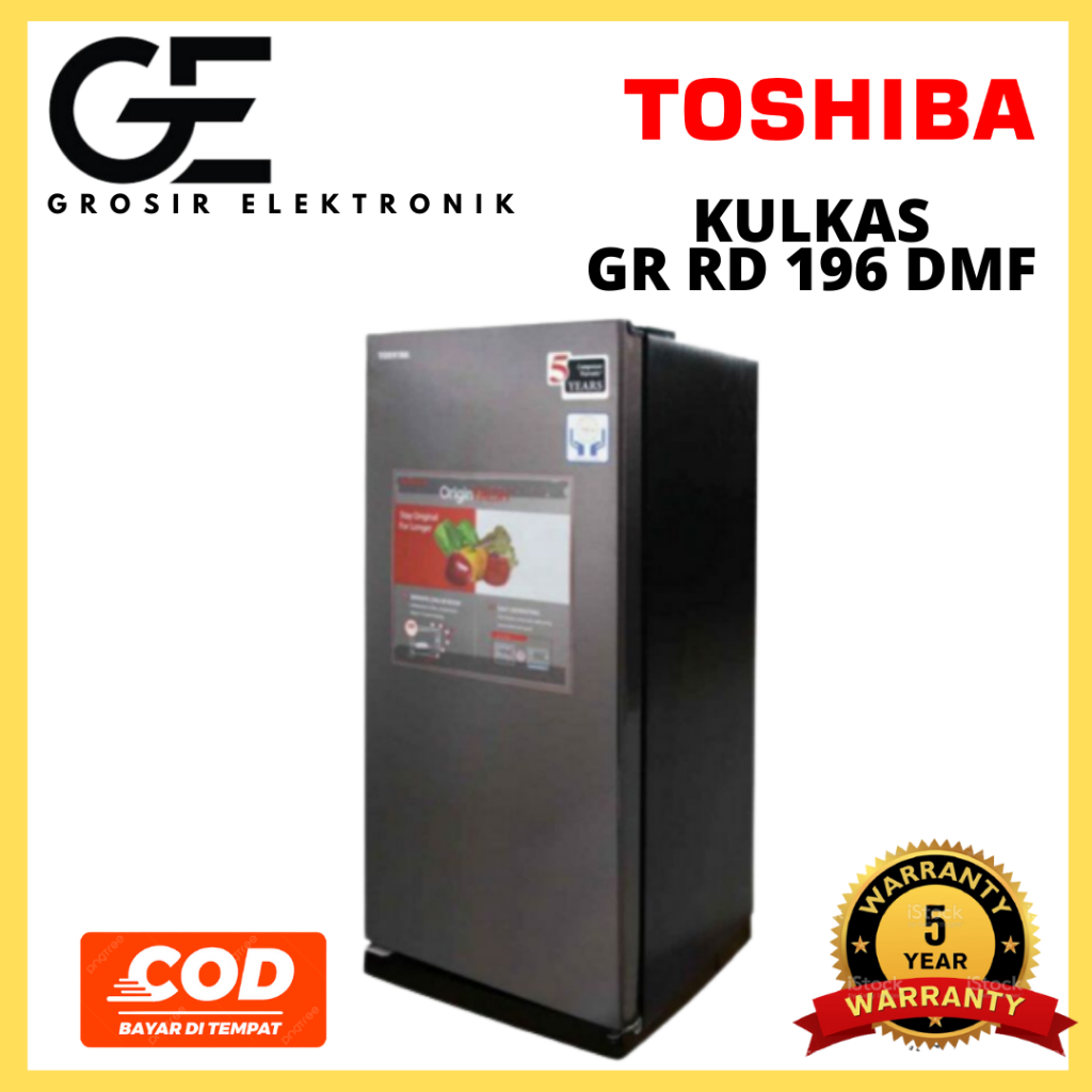 Jual Toshiba Kulkas 1 Pintu GR-RD 196 CC-DMF Lemari Es 1 Pintu | Shopee Indonesia