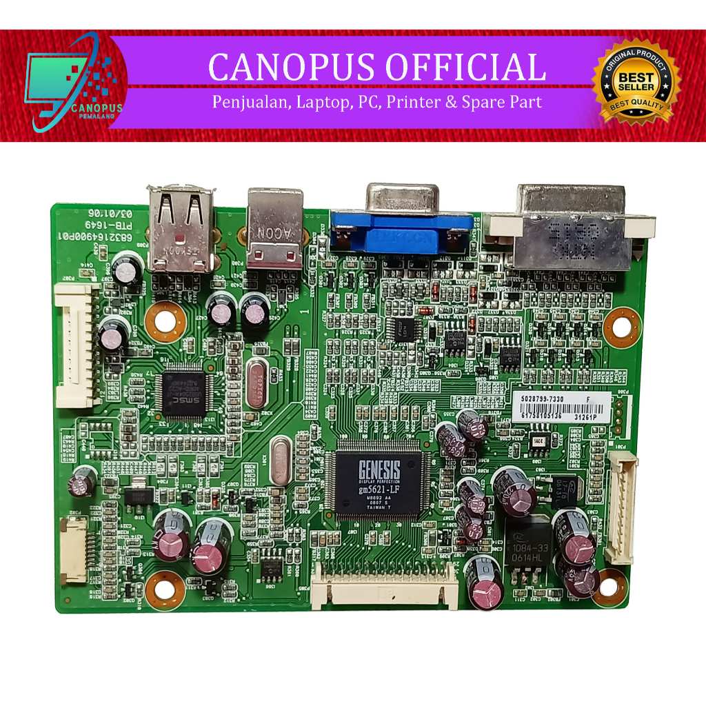 Jual Mainboard lcd Monitor 17inch square Dell Vostro 1707FPt | Shopee ...