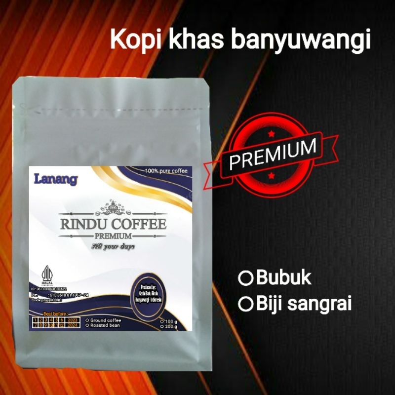 Jual RINDU_COFFEE.Lanang Robusta Banyuwangi 200g | Shopee Indonesia
