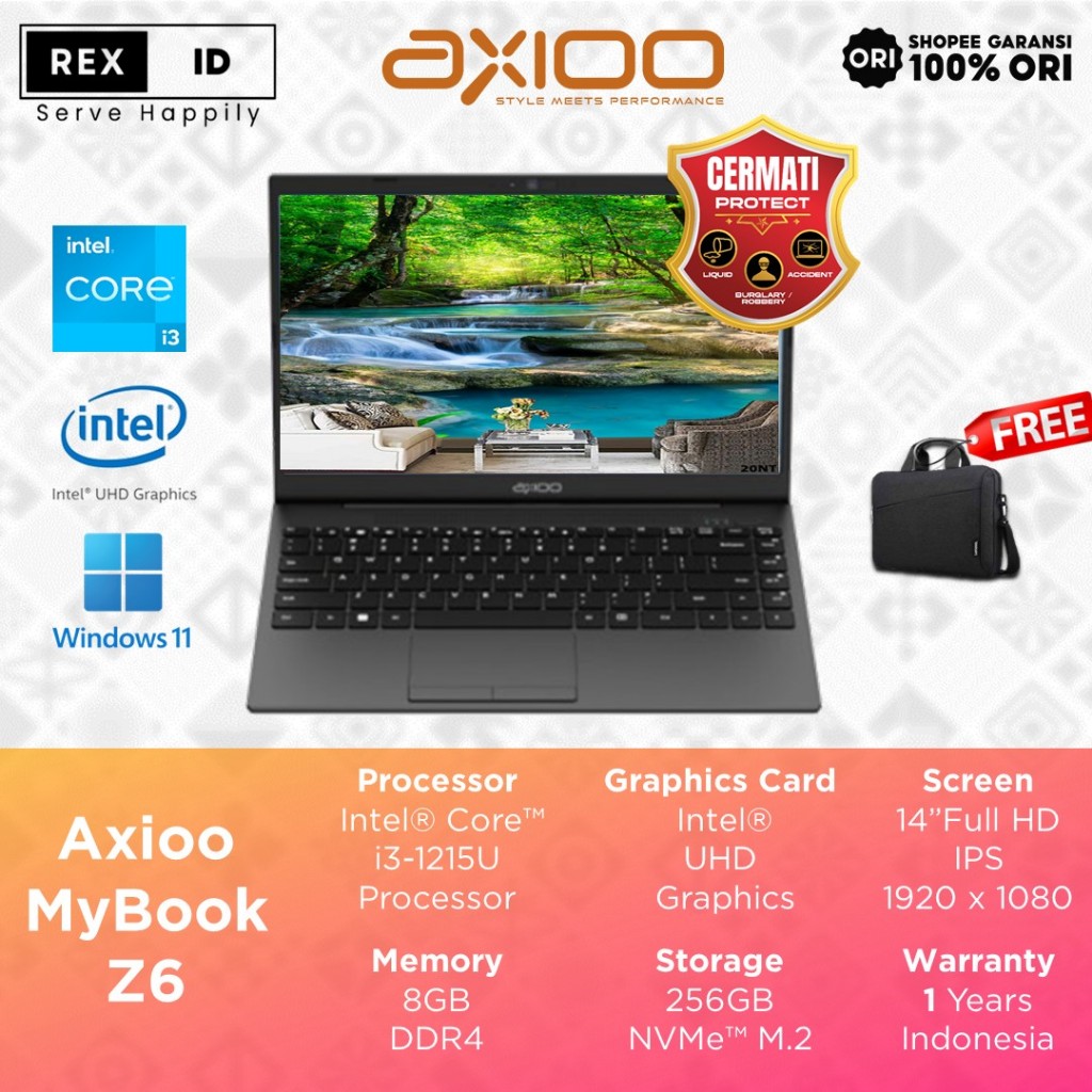 Jual Laptop Axioo i3-1215U 16GB 1TB 14" Full HD IPS Windows 11 Pro ...