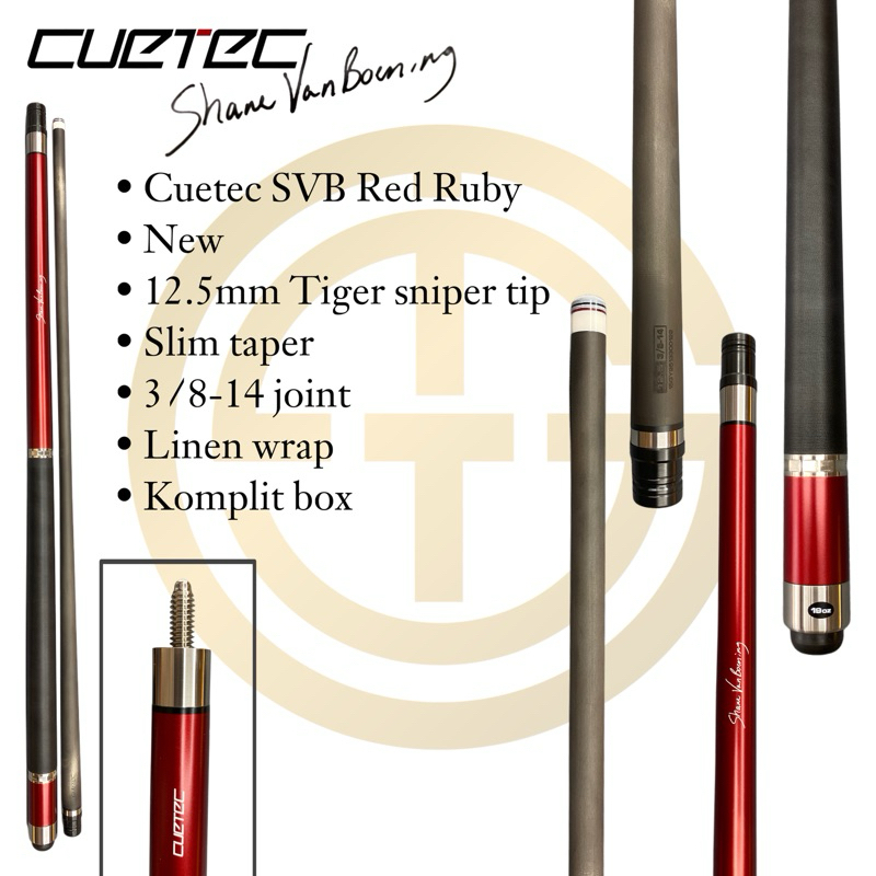 Jual Cuetec SVB New - Red Ruby | Shopee Indonesia