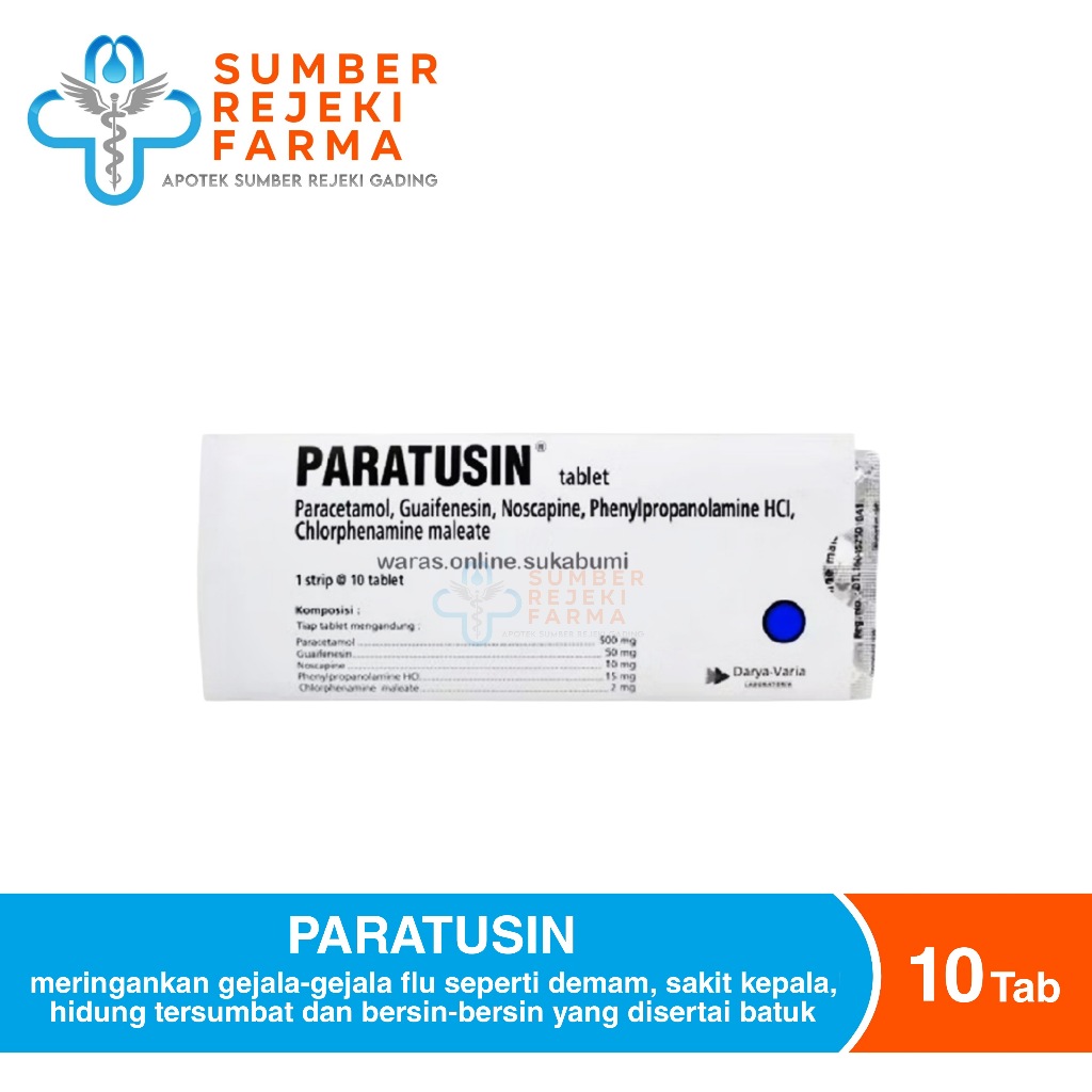 Jual Paratusin Strip 10 Tablet - Meringankan Gejala Flu, Demam, Pilek ...