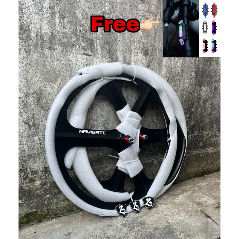Jual NAVIGATE 3 SPOKE Wheelset , Velg Navigate 700C Fixie ORIGINAL ...