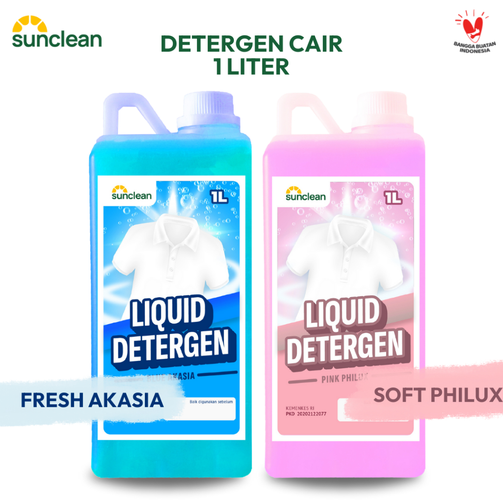 Jual SUNCLEAN Deterjen Cair Laundry Wangi Tahan Lama 1 Liter | Shopee ...