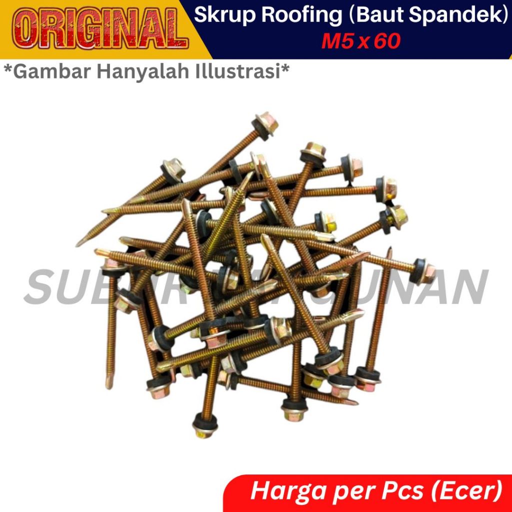 Jual Baut Roofing/ Baut Spandek/ Baut Drilling/ Skrup Spandek 6 CM ...