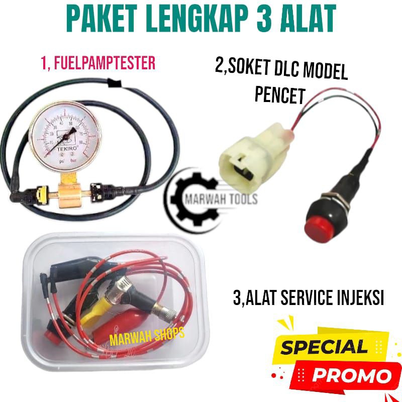 Jual paket Alat ukuran tekanan fuelpump motor injeksi + alat Servis ...