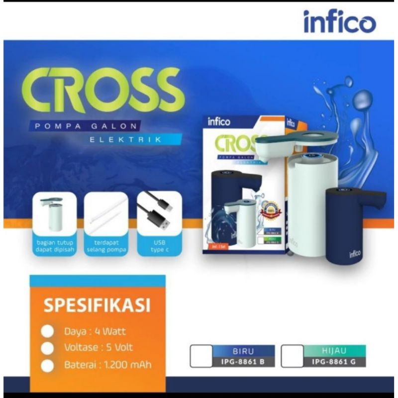Jual POMPA GALON AIR ELEKTRIC INFICO CROSS WATER PUMP | Shopee Indonesia