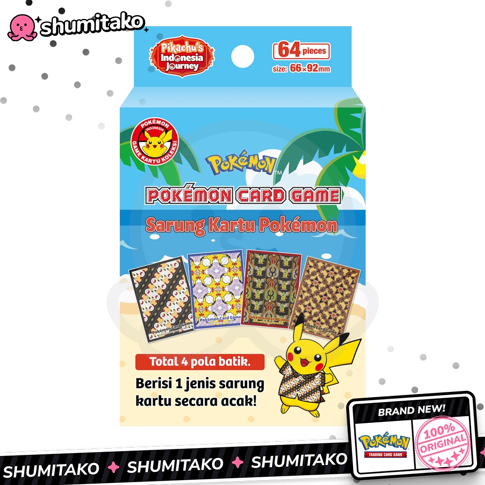 Jual Pokemon Original Indonesian Exclusive TCG Pikachu Batik Sleeves | Shopee Indonesia