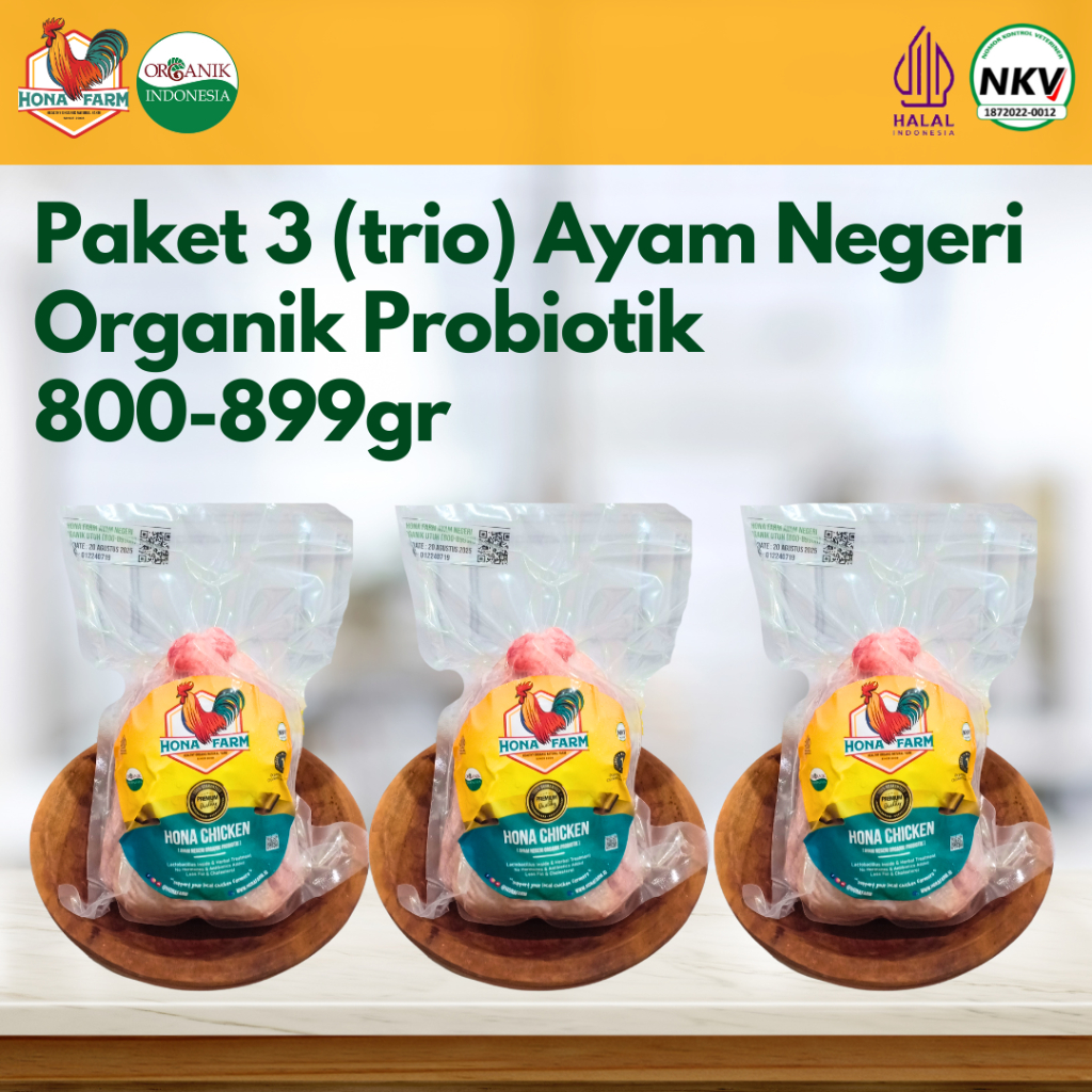 Jual Hona Farm PAKET HEMAT 3 (Trio) Ayam Negeri Organik Probiotik (800 ...