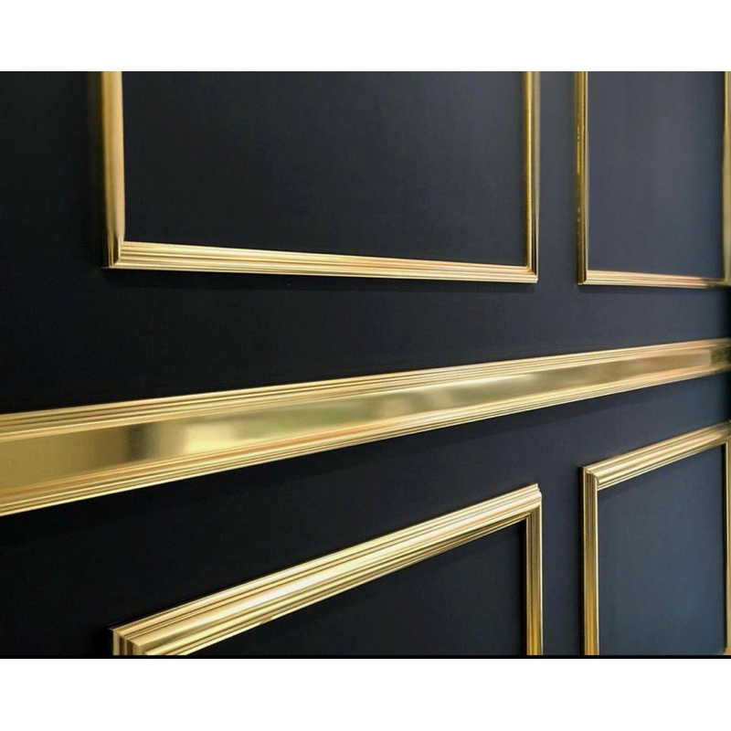 Jual LIST PVC WARNA GOLD DAN COKELAT / MOULDING PVC FINISHING WARNA ...