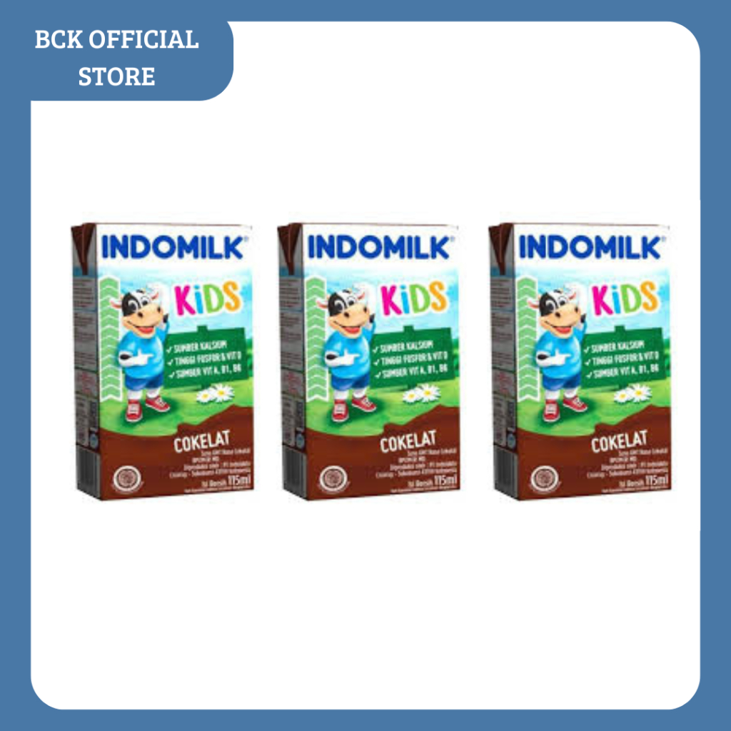Jual Indomilk Susu UHT Kids Cokelat 115ml ( 3 PCS ) | Shopee Indonesia