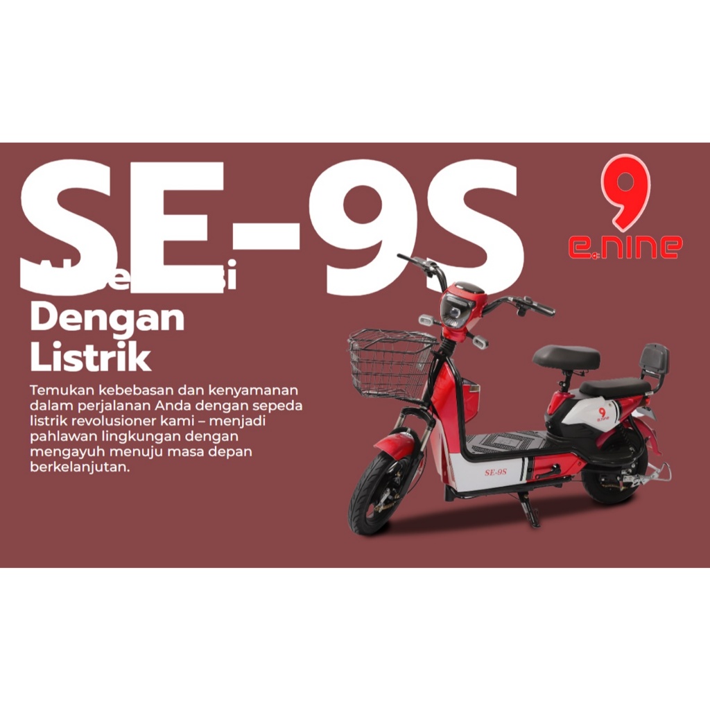 Jual Sepeda Listrik Elektric bike E-Nine SE-9s bergaransi resmi ...