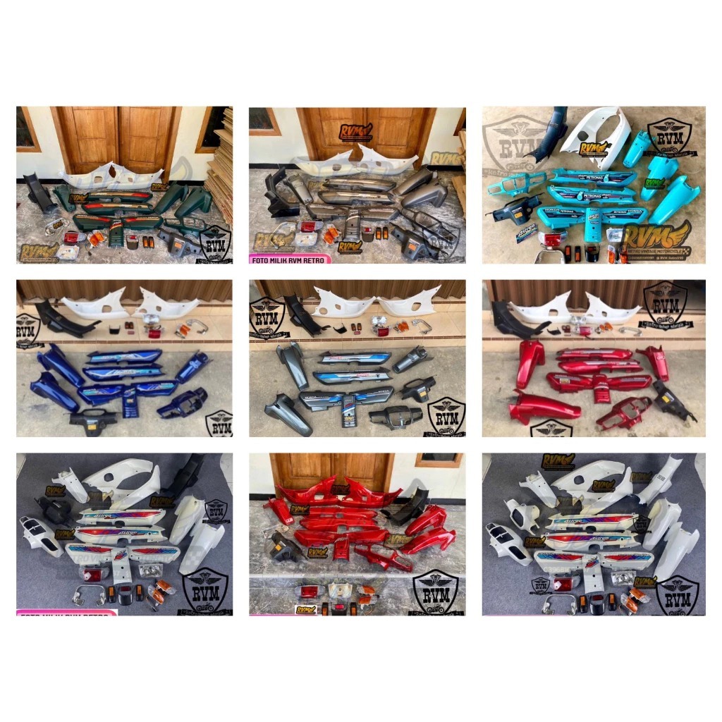 Jual Paket body astrea honda grand bulus semua warna full set cover ...