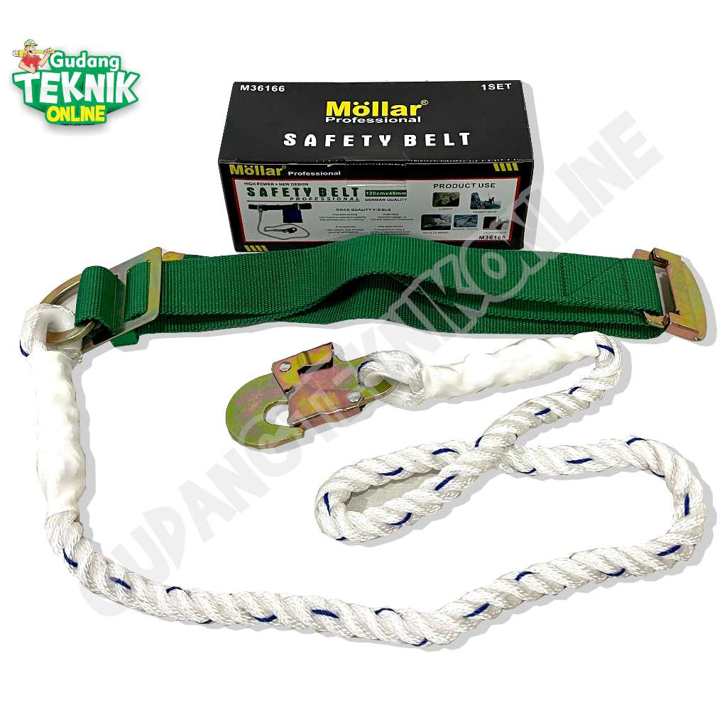 Jual MOLLAR Tali Sabuk Pengaman Kerja MOLLAR M36166 48mmx1.2M / Safety ...