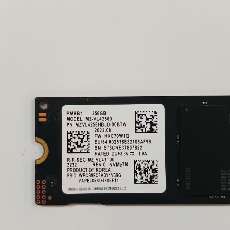 Jual ssd m.2 nvme 2280 256GB Samsung pm9a1 pm9b1 original murah ...