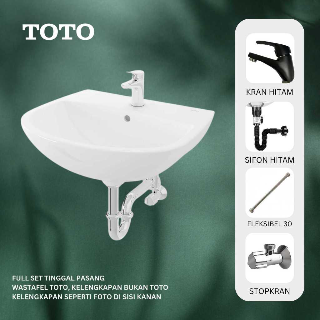 Jual Wastafel Gantung Besar TOTO LW247CJ / Washtafel Set TOTO LW 247 CJ ...