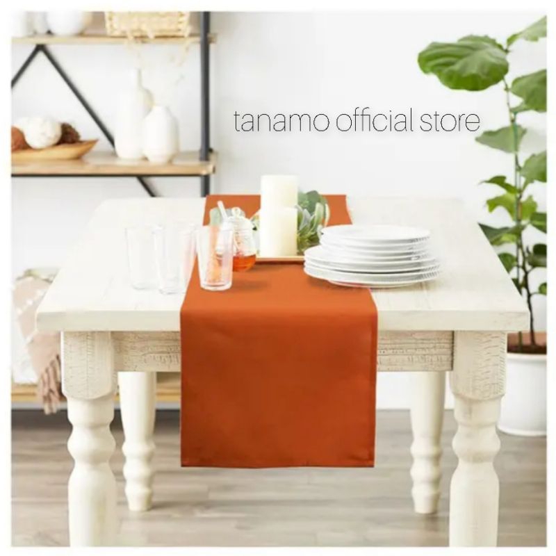 Jual taplak meja / table runner premium, bahan suede premium, bisa ...