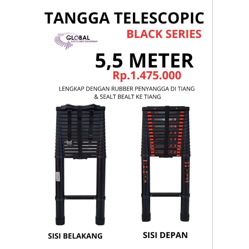 Jual TANGGA TELESCOPIC 5.5 METER GLOBAL | Shopee Indonesia