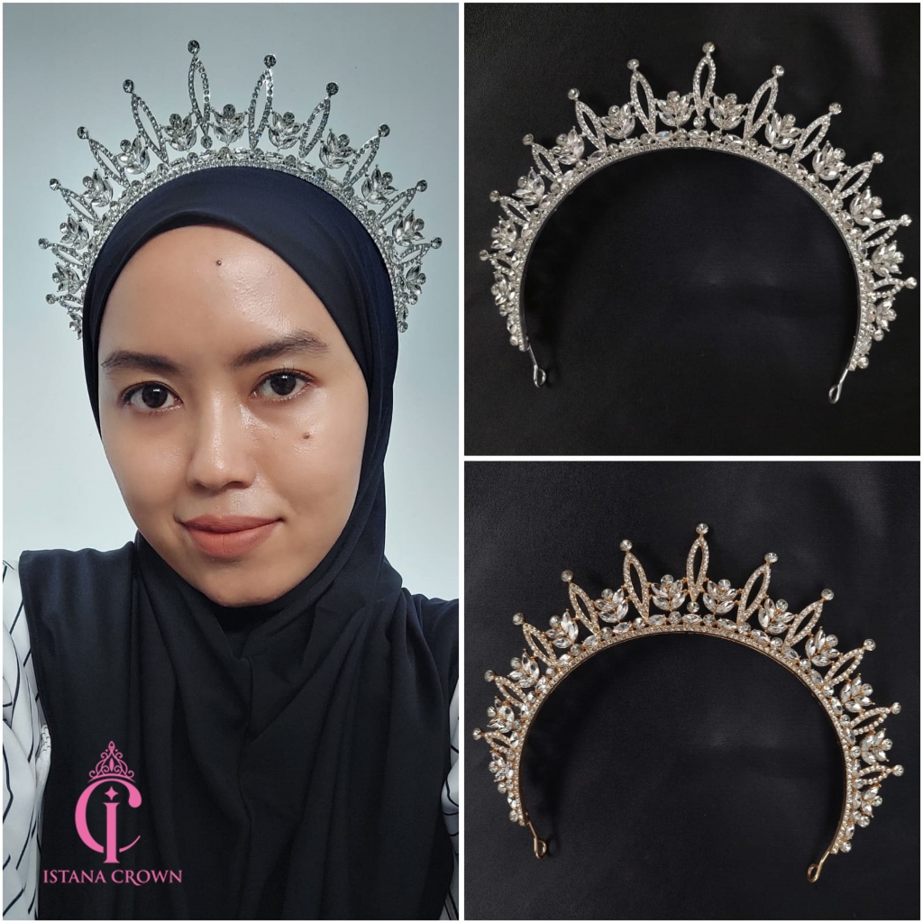 Jual Cassandra Crown - Mahkota Wedding Jumbo Crystal Silver Dan Gold ...