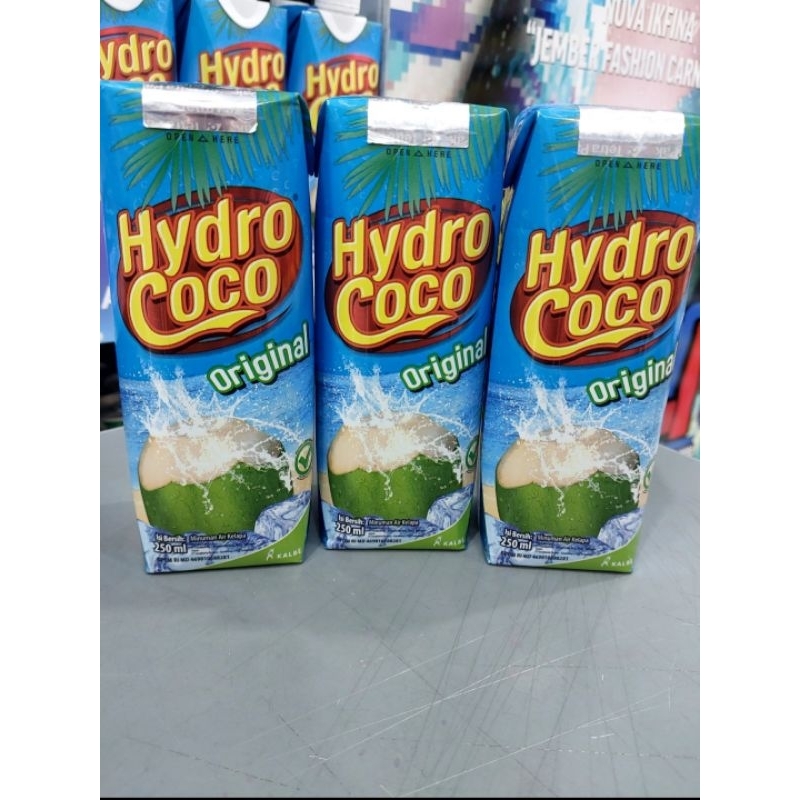 Jual Hydro Coco 250ml 1 Dus isi 24pcs / Minuman Kelapa Asli 100% ...